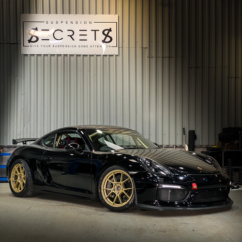 Moton 3 Way Coilovers - Porsche 981 Cayman GT4 – Suspension Secrets